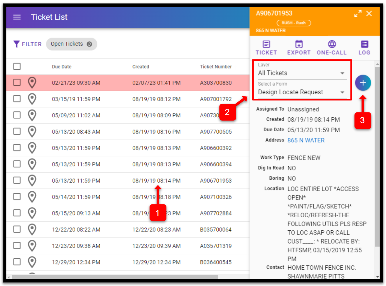 Clear a Ticket From the Ticket List - UtiliSync