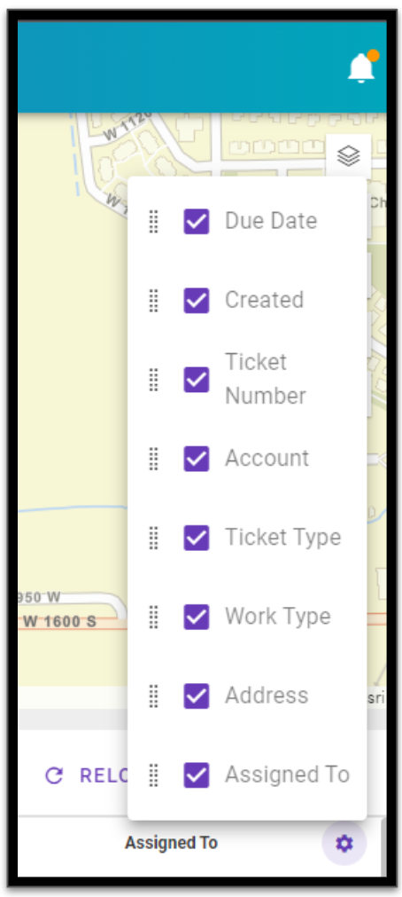 Customize Ticket List Columns - UtiliSync