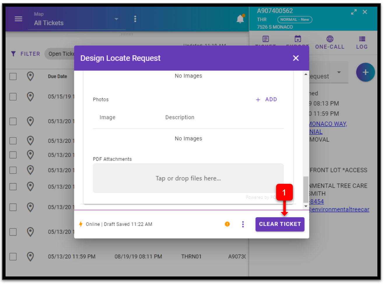Refresh List of 811 Tickets - UtiliSync