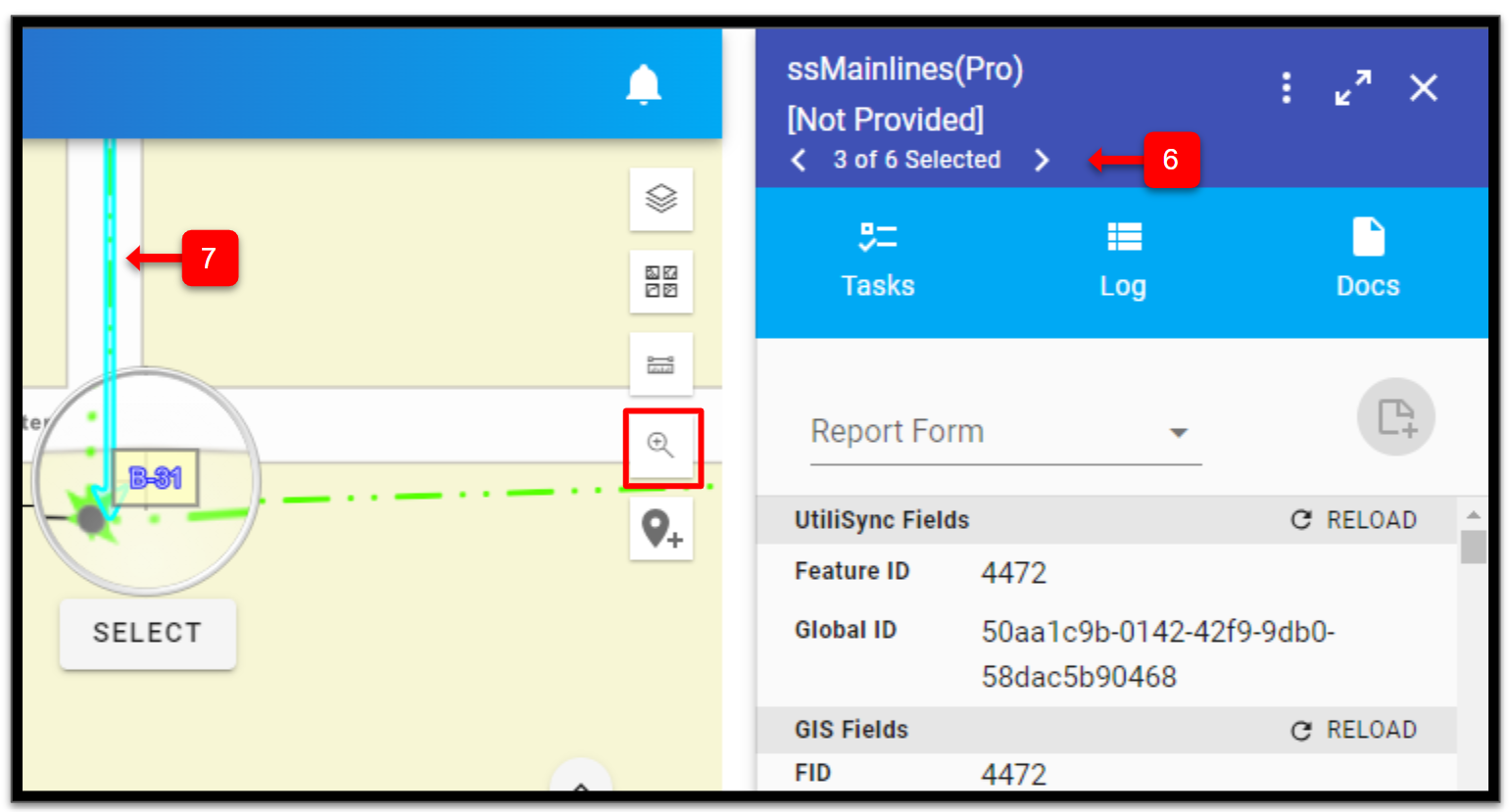 Magnify and Select Tool - UtiliSync