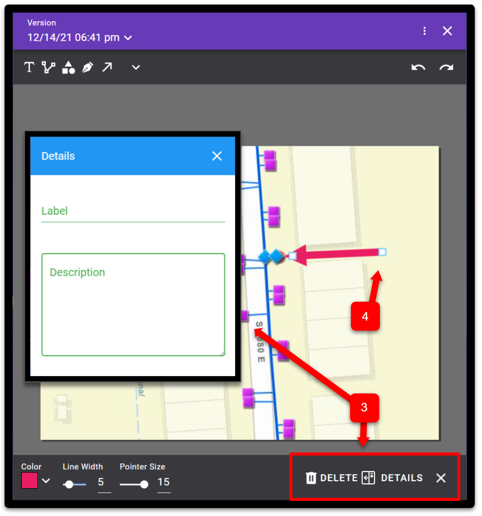 Add an Arrow in Markup - UtiliSync