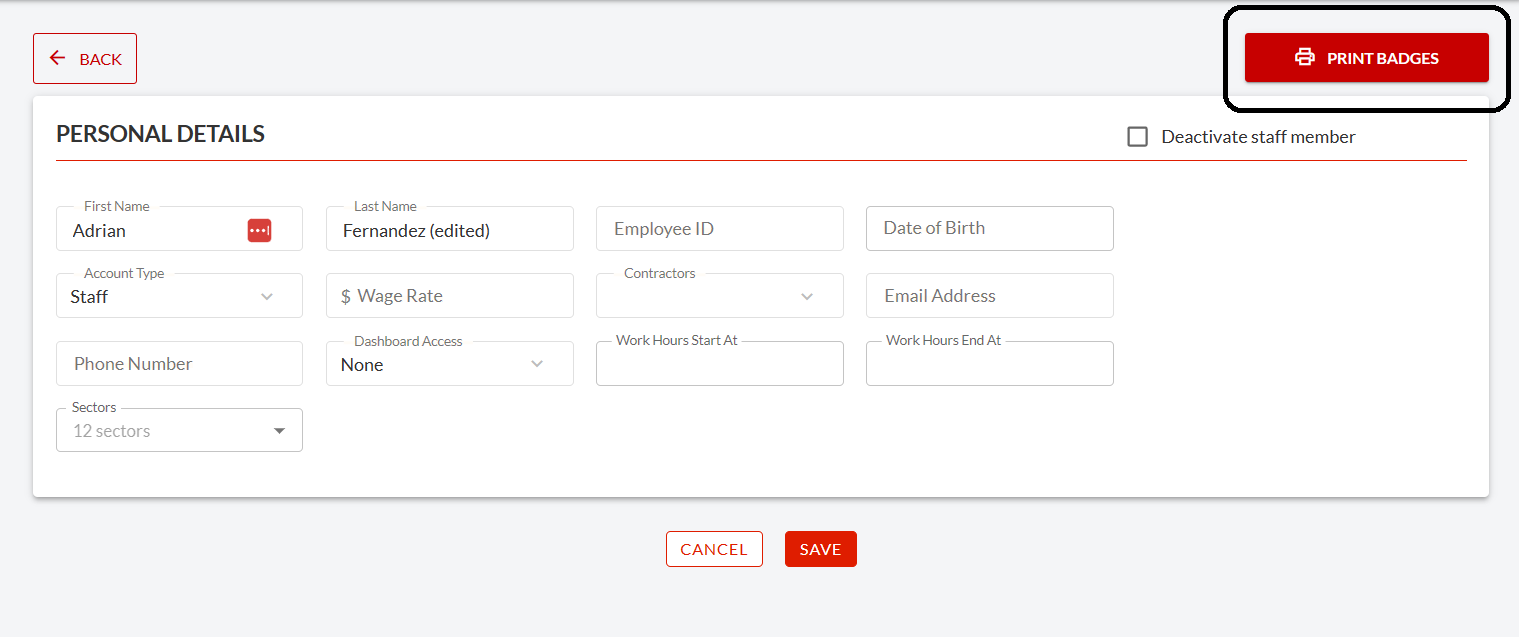 Print Employee Badges From the Dashboard - Hectre Help
