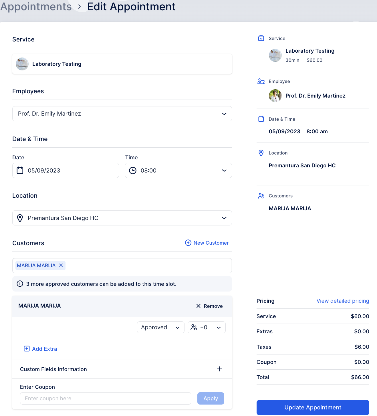 Edit Appointments from Calendar 📆 - Trafft Knowledge Base