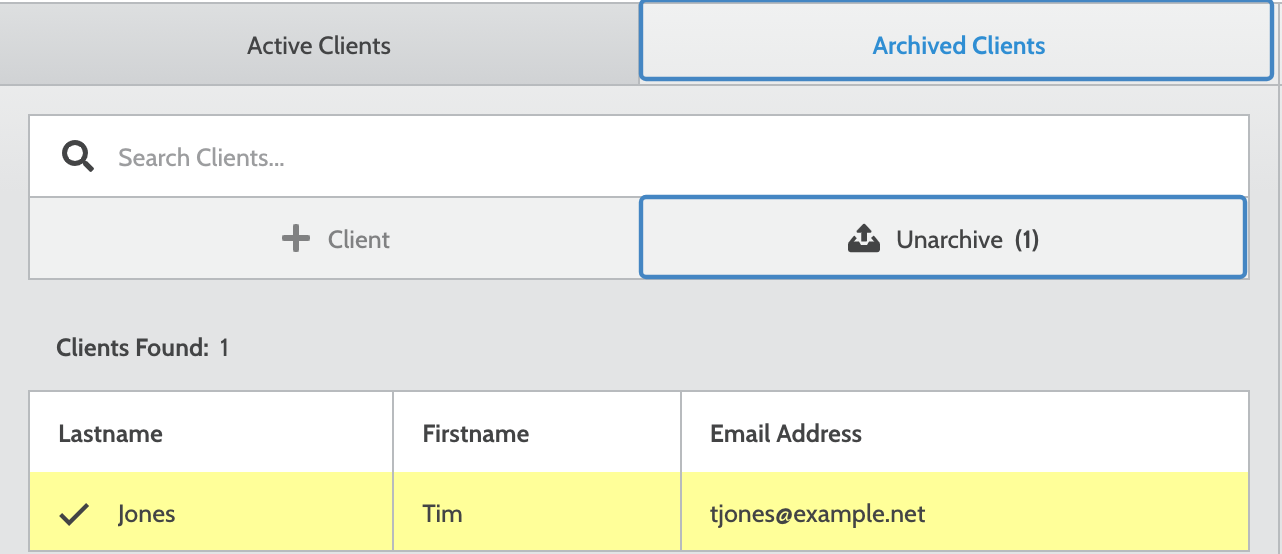Using the Client Manager - SimpleSet Support