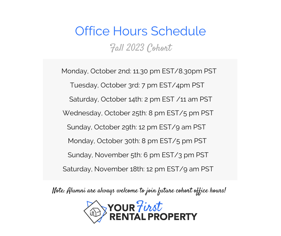 When are Office Hours? - Your First Rental Property