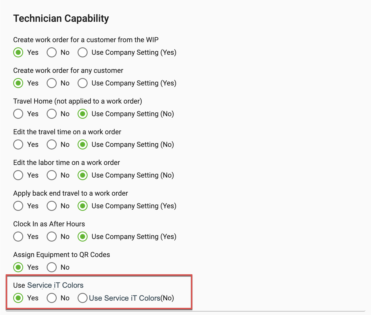 Customize Service App Colors - Tinnacity's Knowledge Base