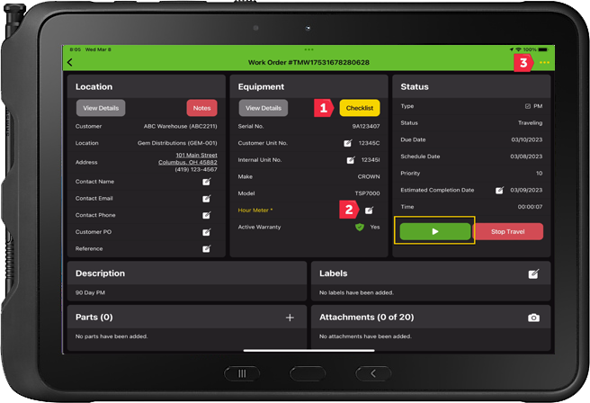 Work Orders Details - Tinnacity's Knowledge Base