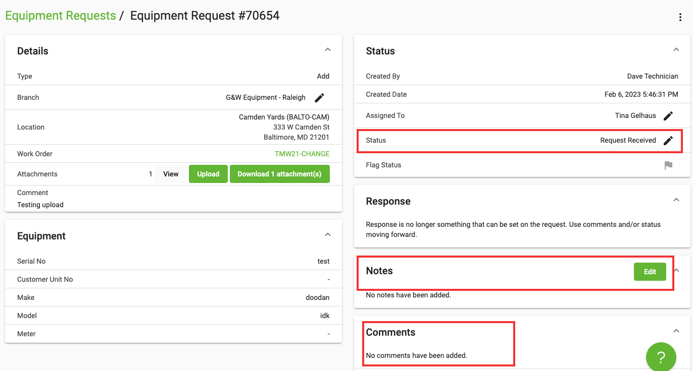 Responding to Equipment Requests - Tinnacity's Knowledge Base