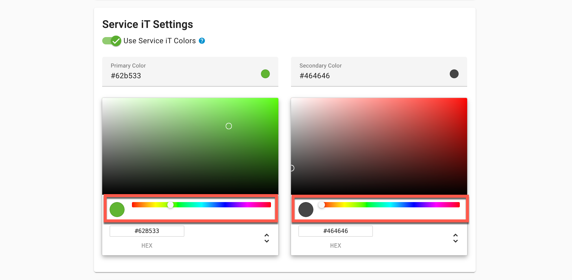 Customize Service App Colors - Tinnacity's Knowledge Base