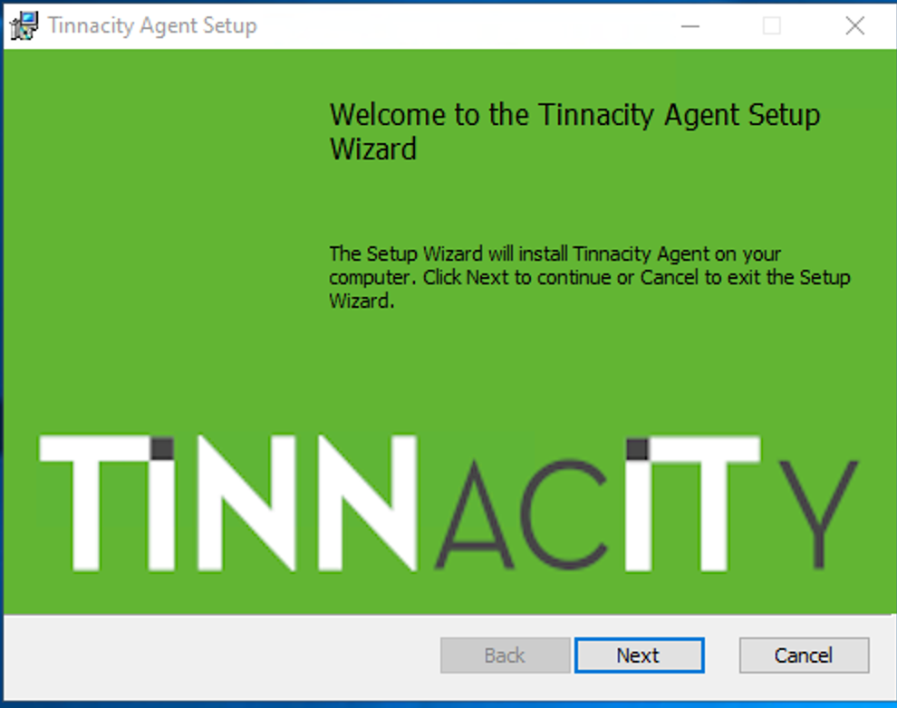 Tinnacity Agent Installation - Tinnacity's Knowledge Base