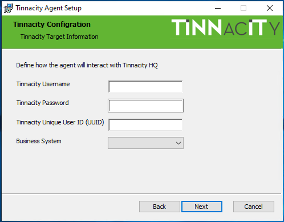 Tinnacity Agent Installation - Tinnacity's Knowledge Base
