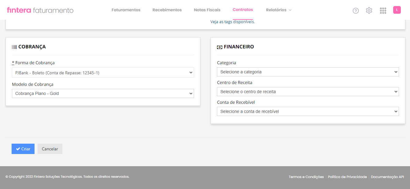 Criar modelo de faturamento - Central de Ajuda Fintera