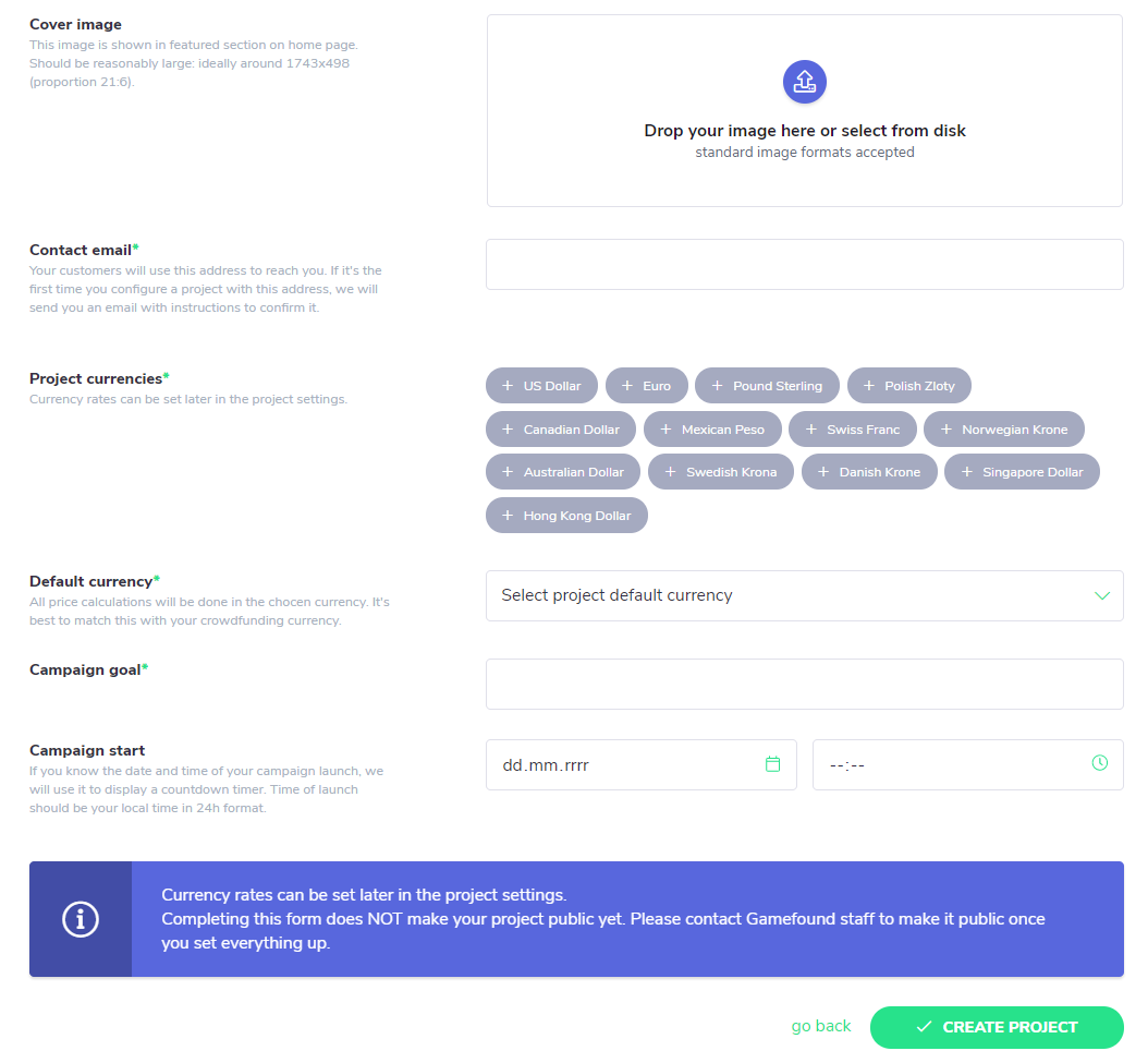 Crowdfunding campaign - Gamefound Knowledge Base