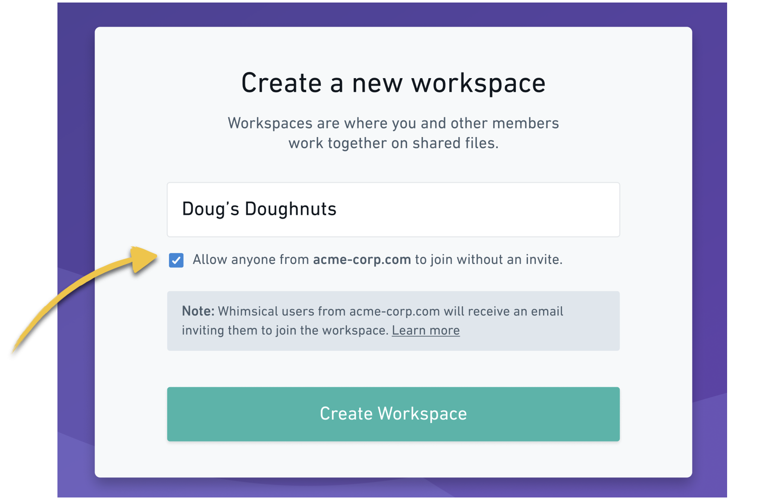 Workspace Discovery settings - Whimsical Help Center