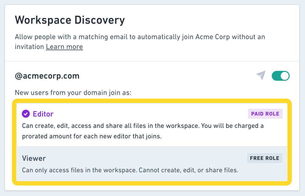 Workspace Discovery settings - Whimsical Help Center