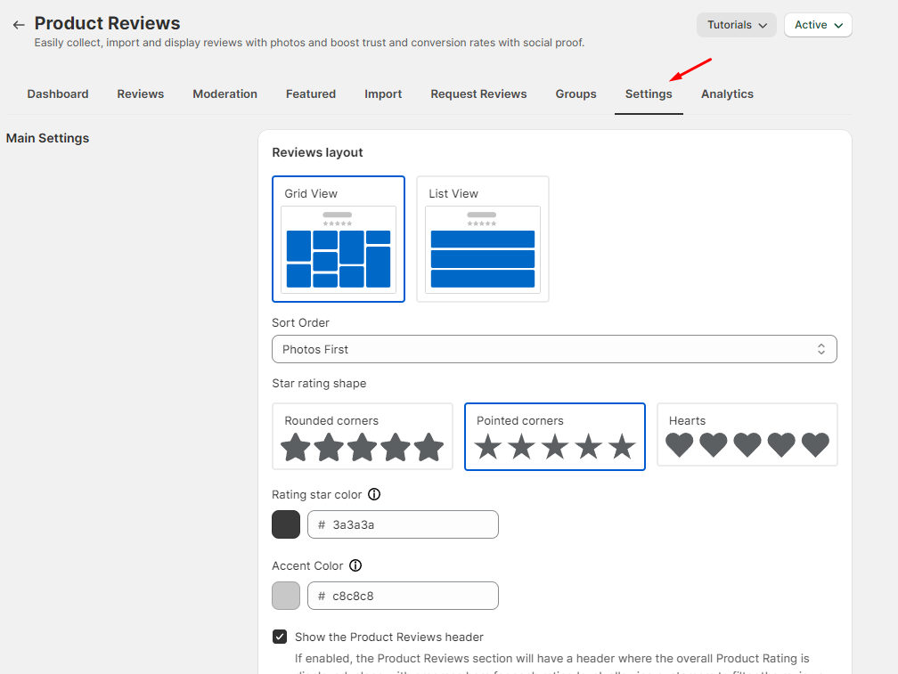 Displaying featured reviews on a dedicated page - Vitals Help Center