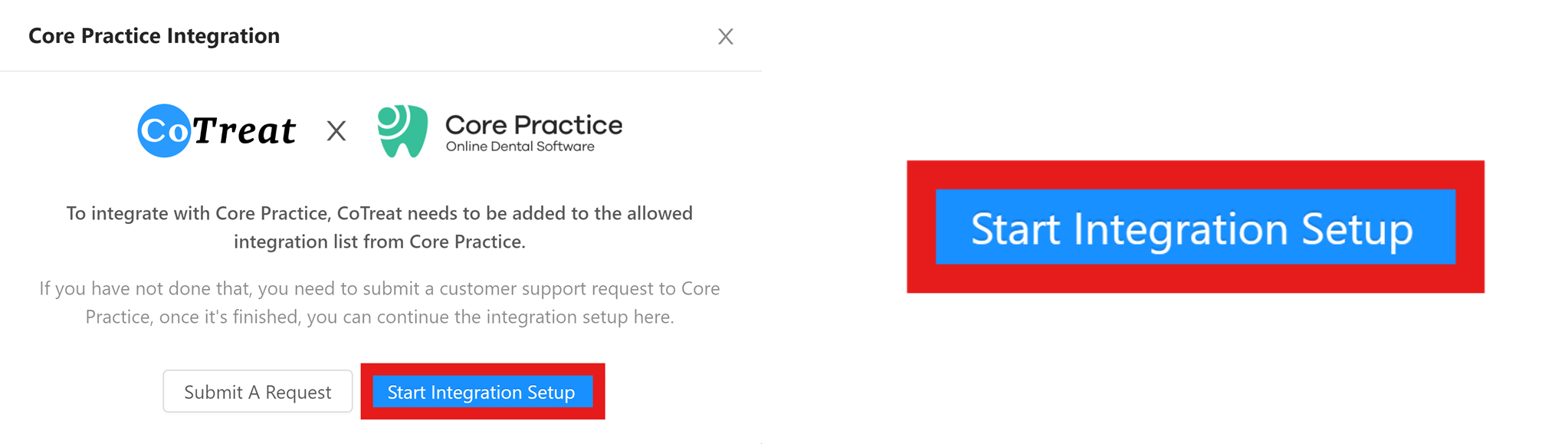 Core Practice Integration - what and how. - CoTreat Help Center