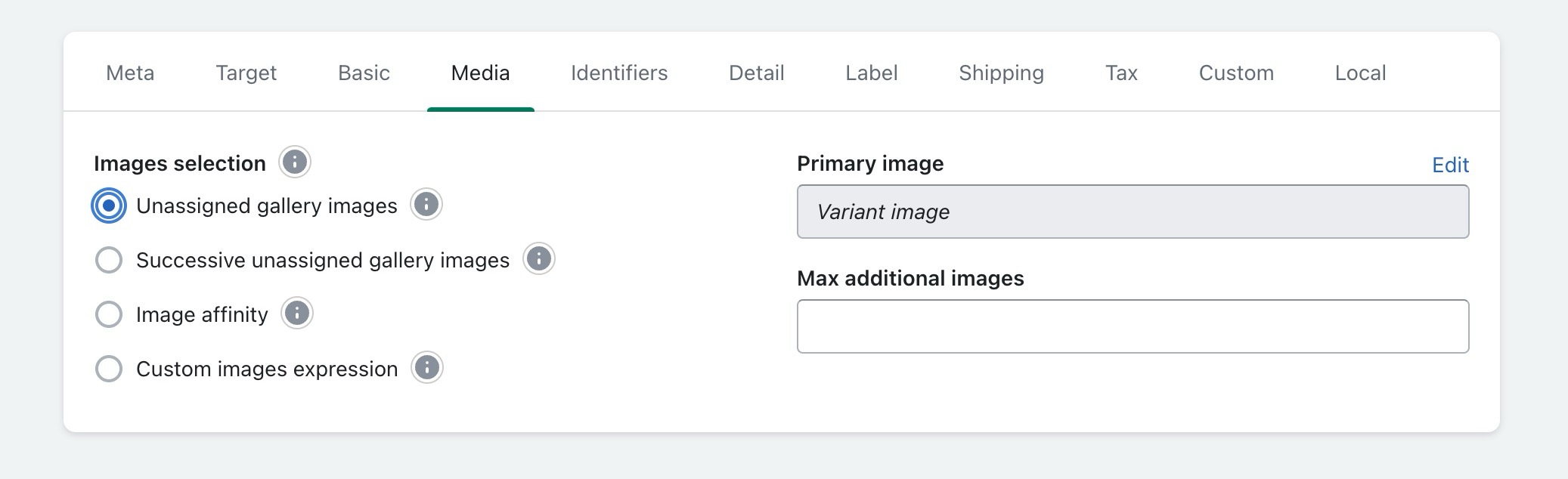 Feed editor - Media - Multiple Google Shopping feeds Knowledge Base