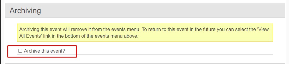 How to Archive Your Event - AttendStar Knowledge Base