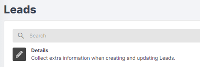Lead Setting - Lead Details - Jobman