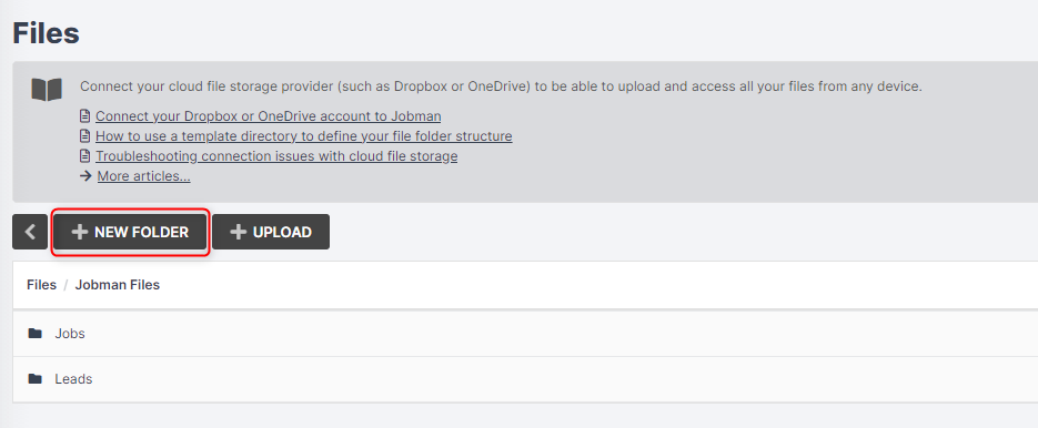 How to use a template directory to define your file folder structure - Jobman