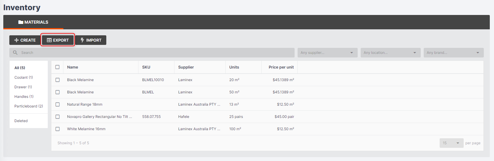 How do I add in my inventory items - Jobman