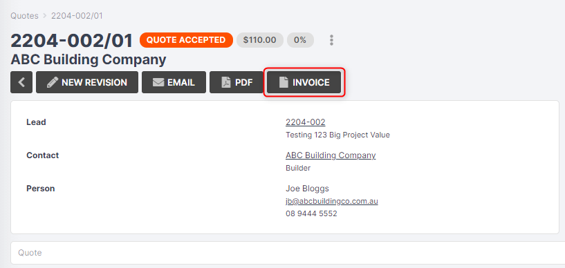 How to invoice from a quote - Jobman