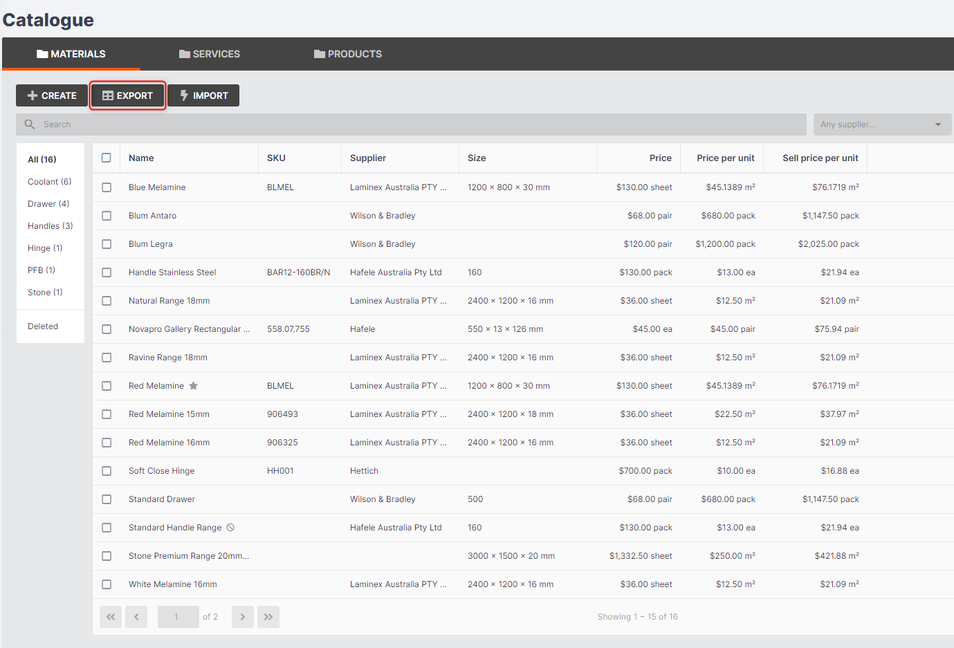 Importing Catalogue Items - Jobman