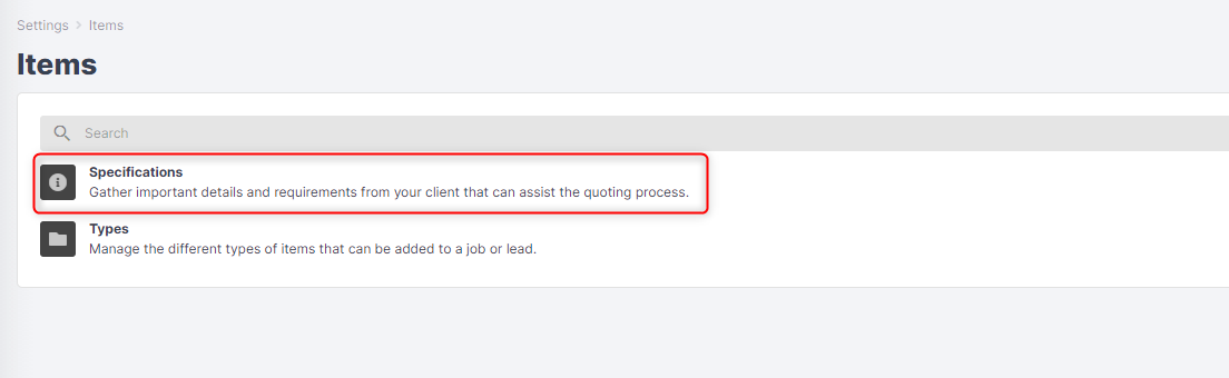 Create your specification forms in leads - Jobman