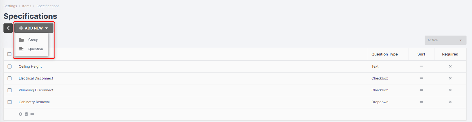 Create your specification forms in leads - Jobman