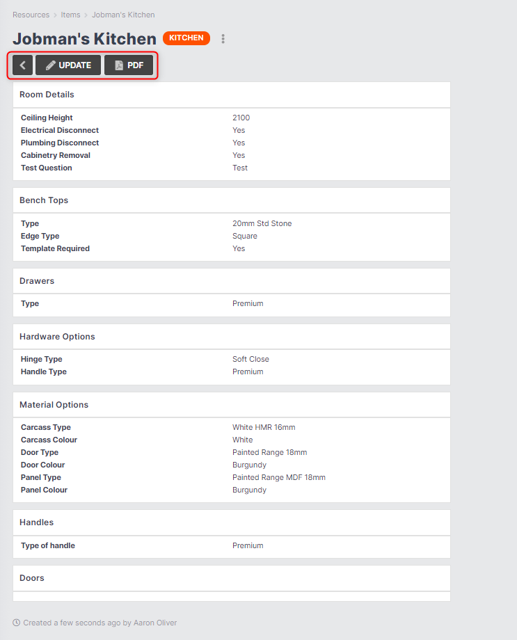 Create your specification forms in leads - Jobman