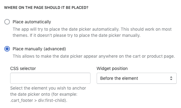 Placement method for Vintage themes - Buunto Knowledge Base
