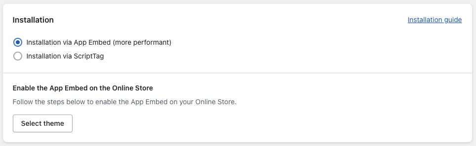 Installation guide (via App Embed) - Buunto Knowledge Base