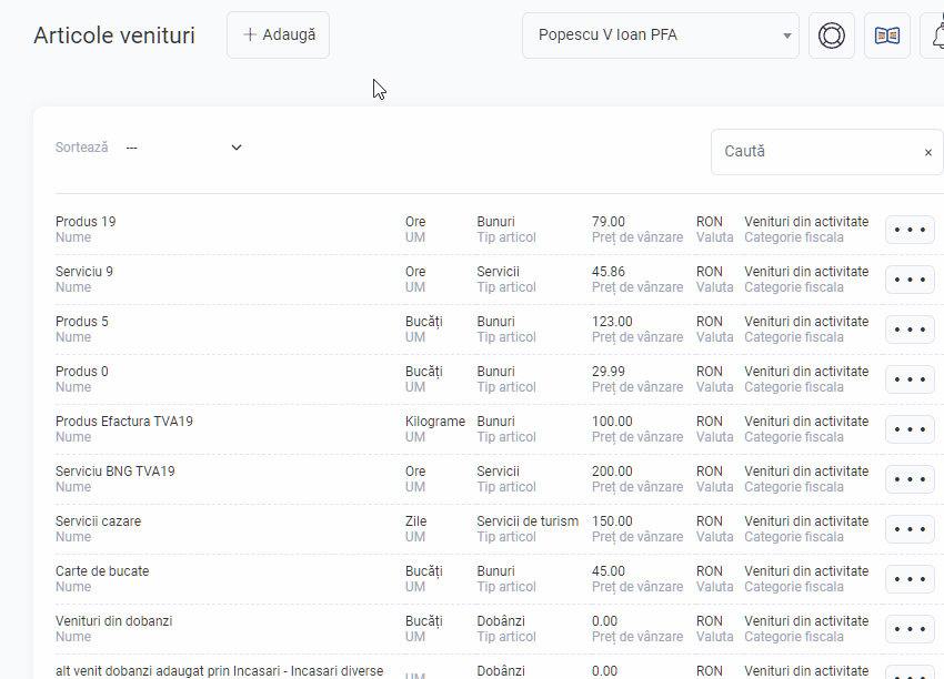 Creare unitate de măsură - Suport ContApp