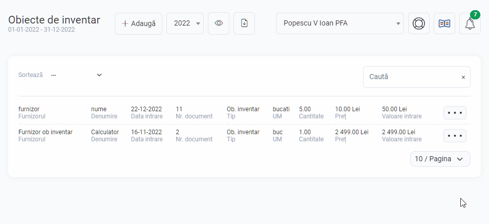 Obiecte de inventar - Suport ContApp