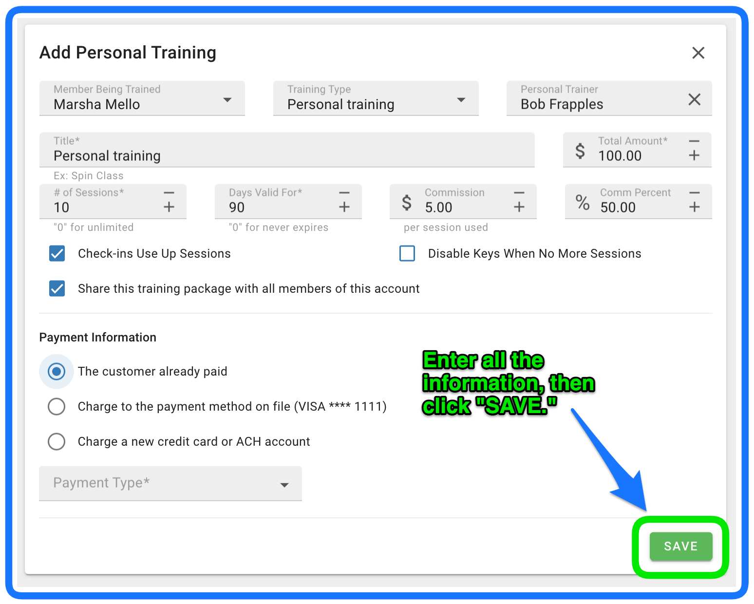 Creating Add On Services - Gym Insight Knowledge Base