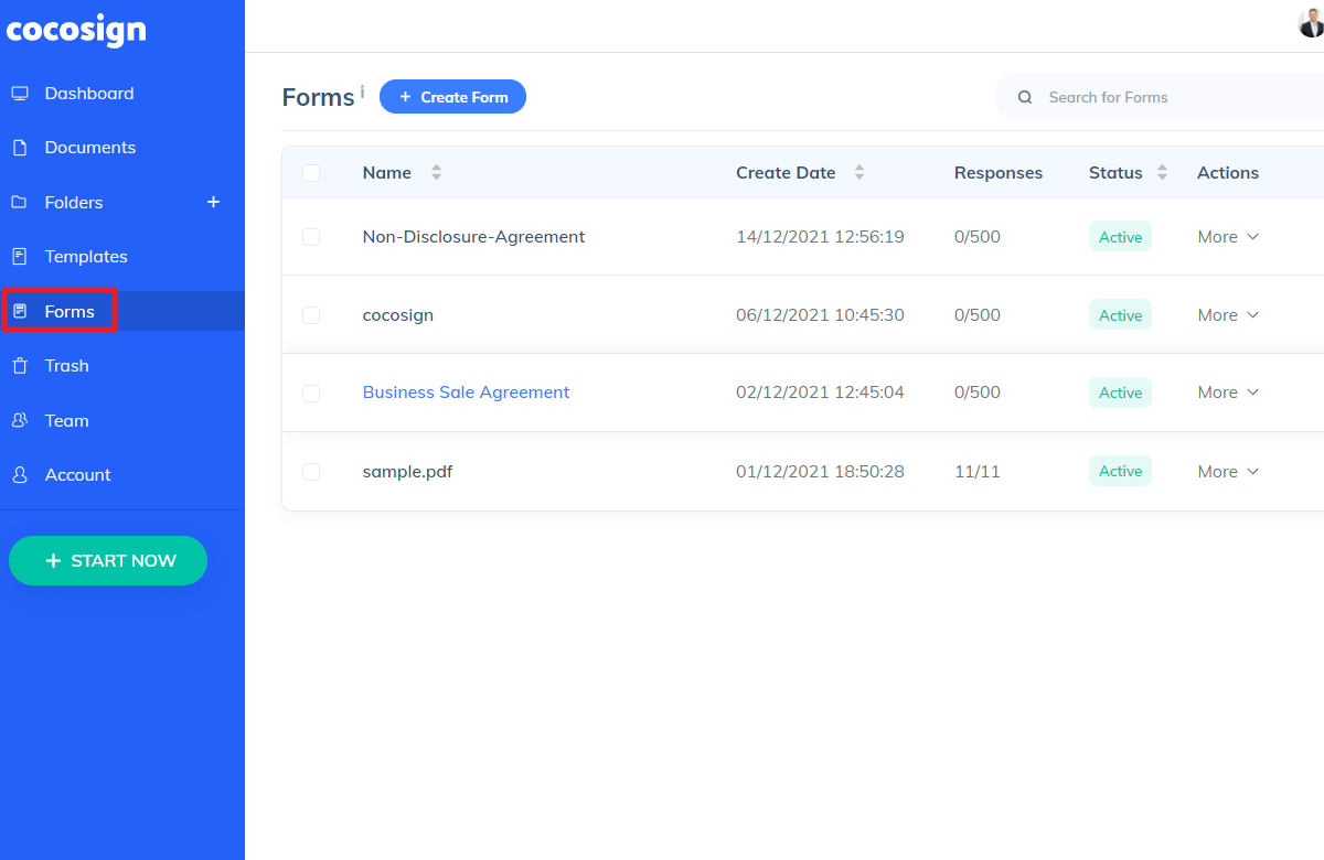 How To Create And Use A Form CocoSign