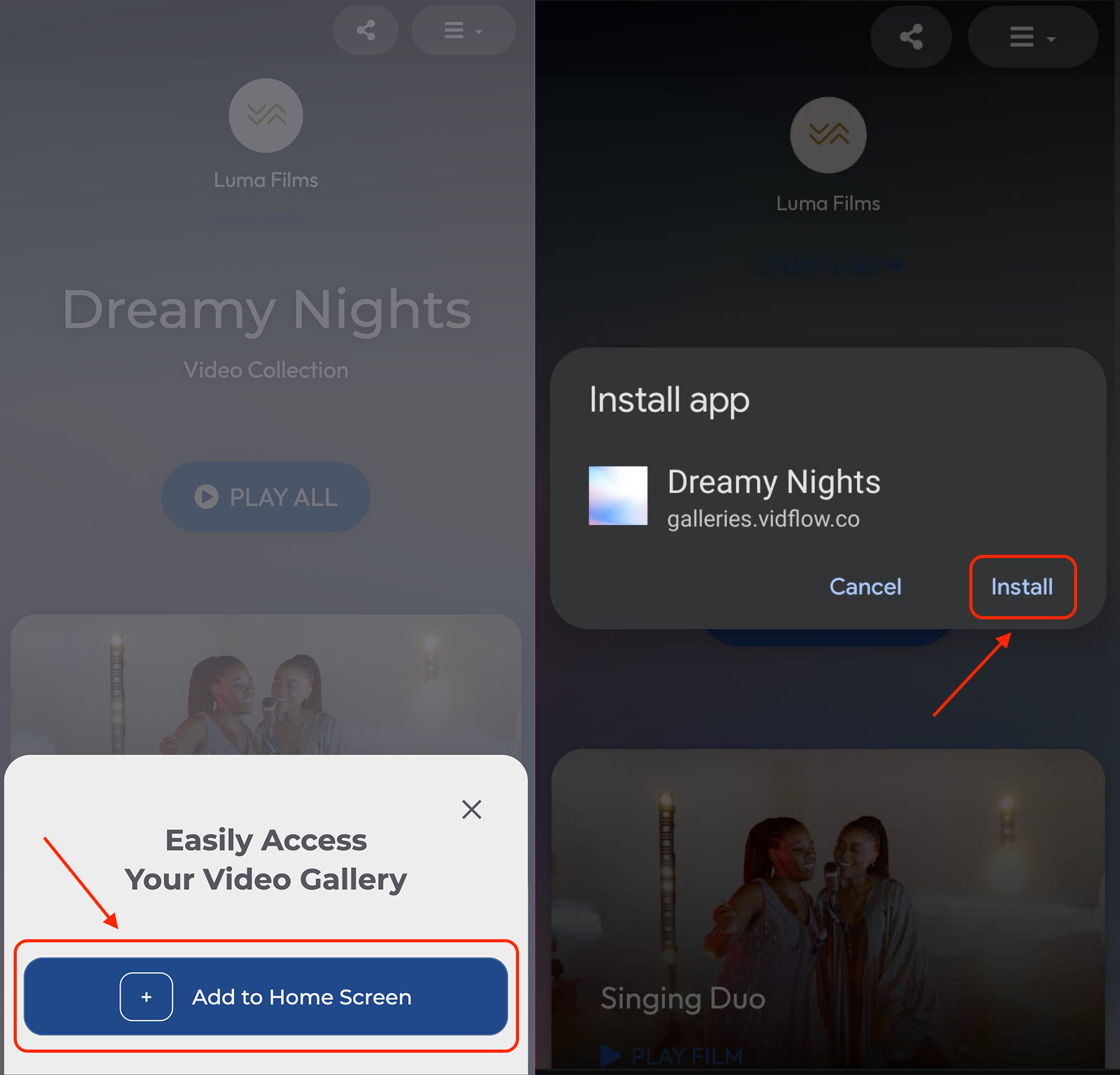 Using Mobile Gallery Apps VidFlow Help Center Using Mobile Gallery Apps VidFlow Help Center