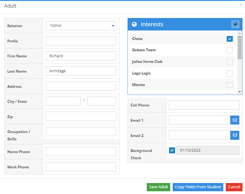 Student: Add A Student - Manual Entry - CharmsSupport