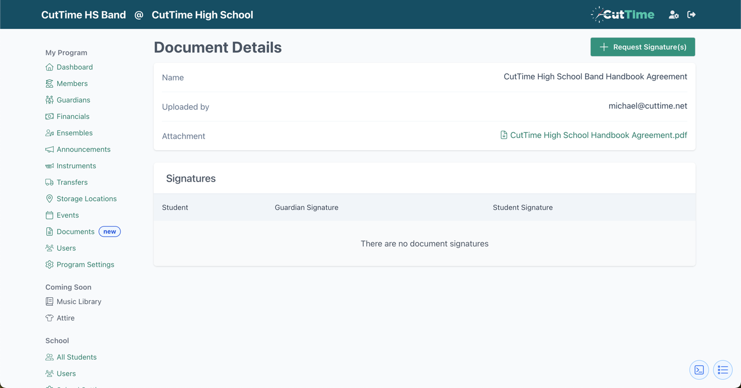 Documents Overview - CutTime Next Gen Knowledge Base