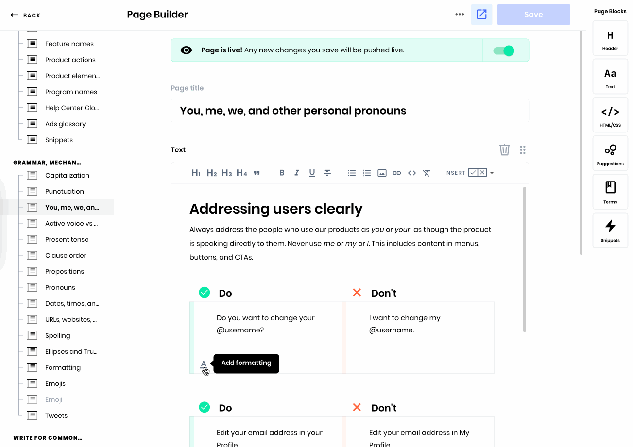 Building A Style Guide Writer Help Center
