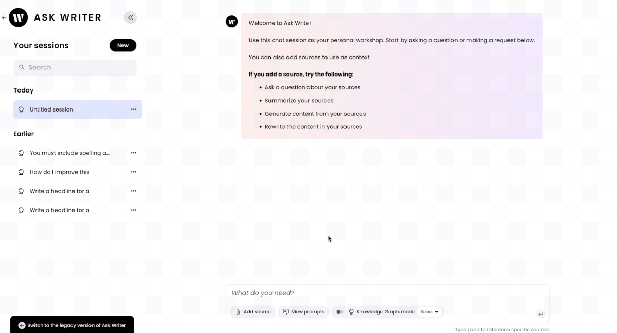 How to use Knowledge Graph - Writer Help Center