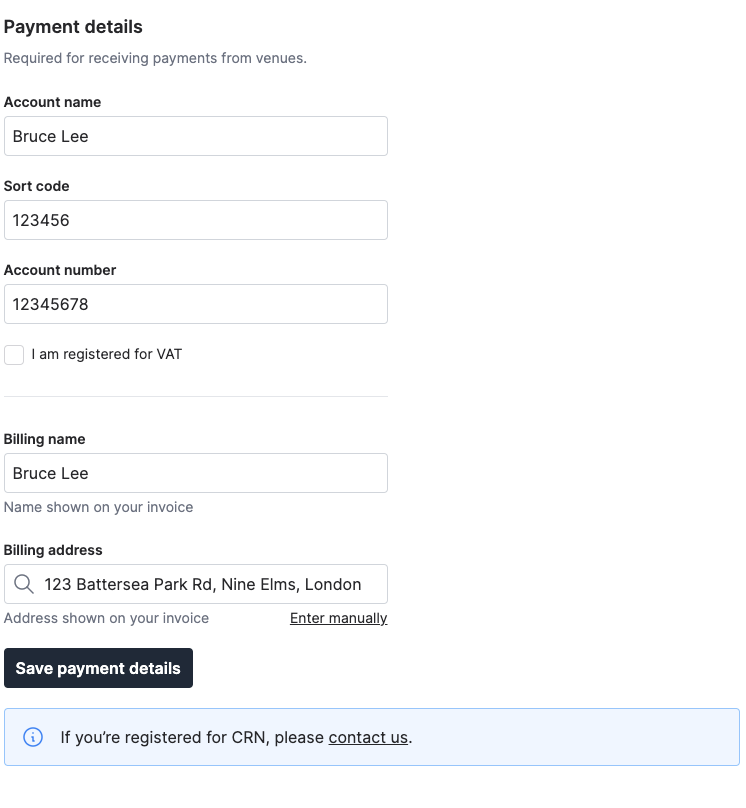 Completing your Entertainer Profile Settings - Surreal