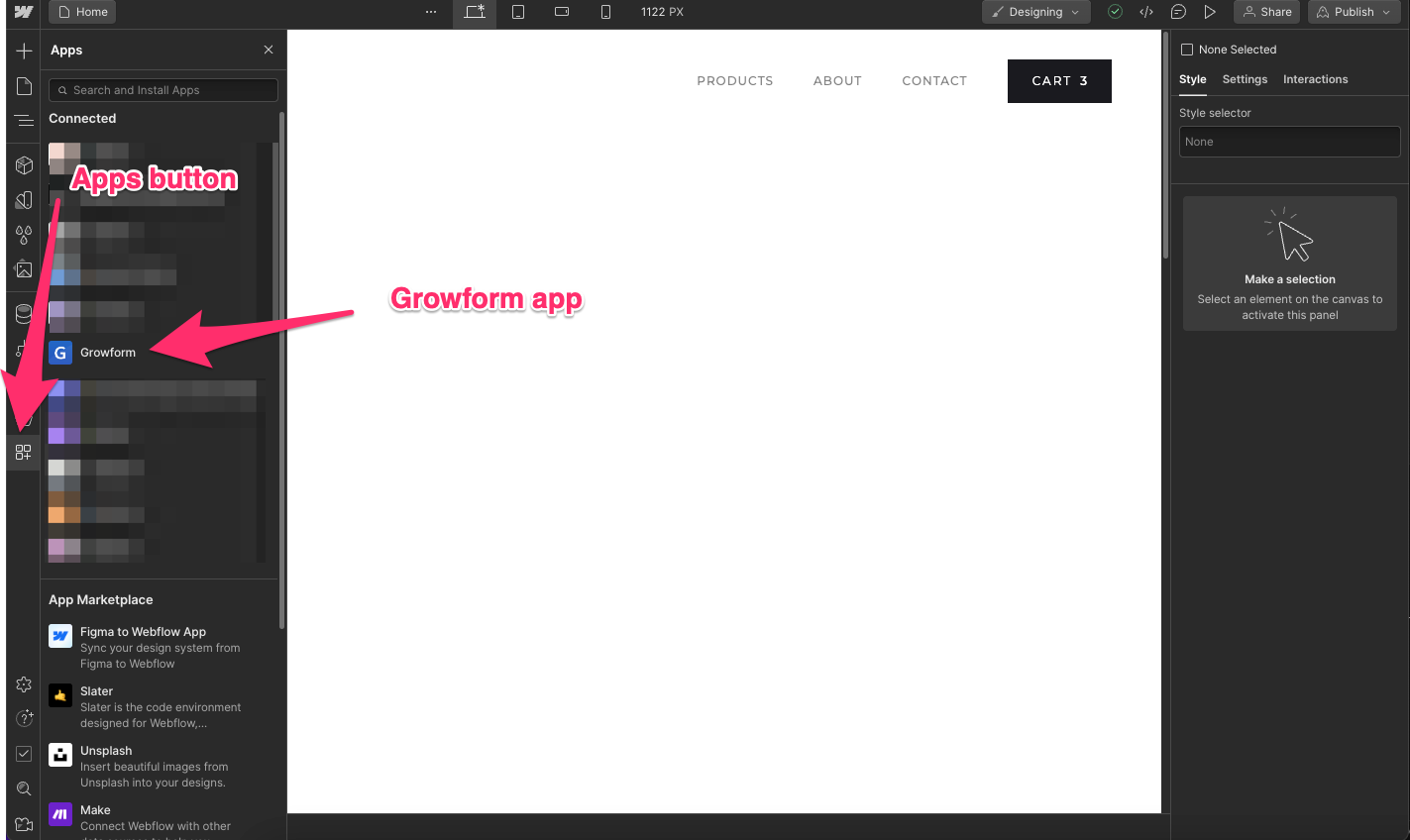 How To Use The Growform Webflow Extension - Growform Knowledge Base