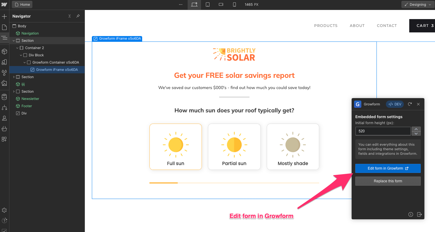 How To Use The Growform Webflow Extension Growform Knowledge Base 