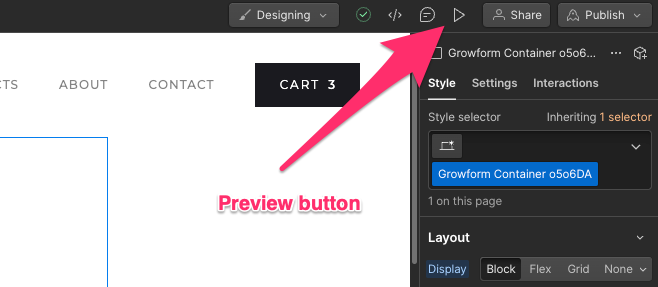 How To Use The Growform Webflow Extension Growform Knowledge Base 
