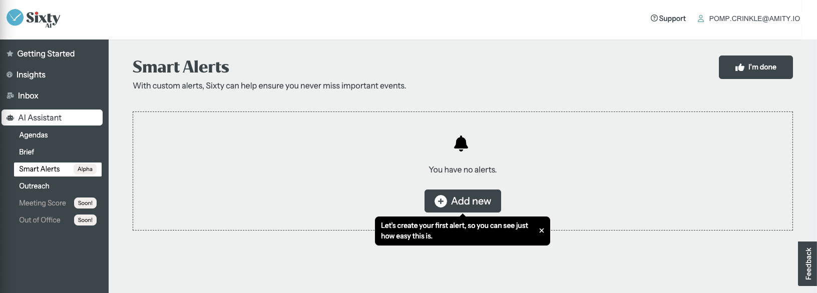 Smart Alerts: Your Intelligent Personal Assistant for Effective Schedule Management - Sixty Support