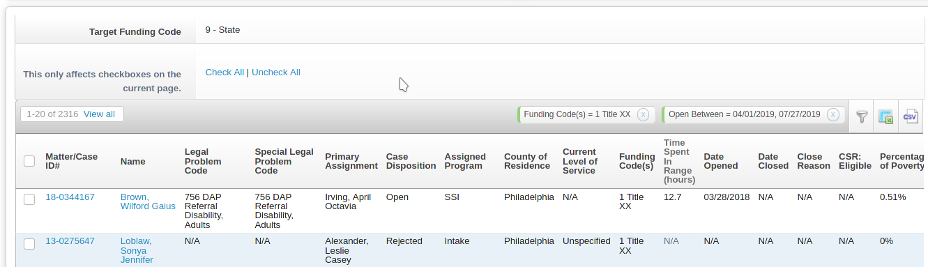 Batch Funding Code Update Tool - LegalServer Help