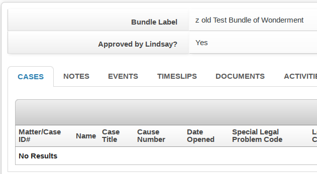 Case Bundles - LegalServer Help