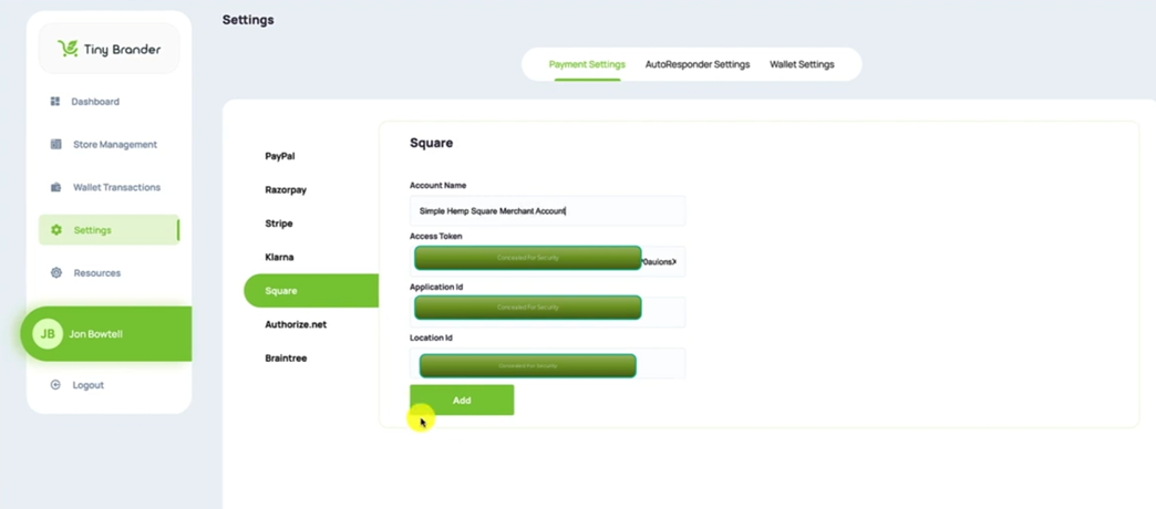 Connecting Square Merchant Account - Tiny Brander LLC Knowledge Base